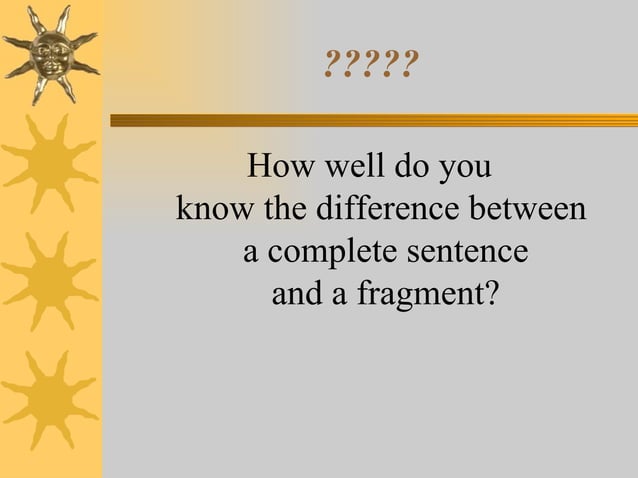 Sentences & fragments | PPT | Travel