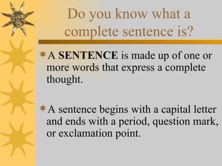 Sentences & fragments | PPT