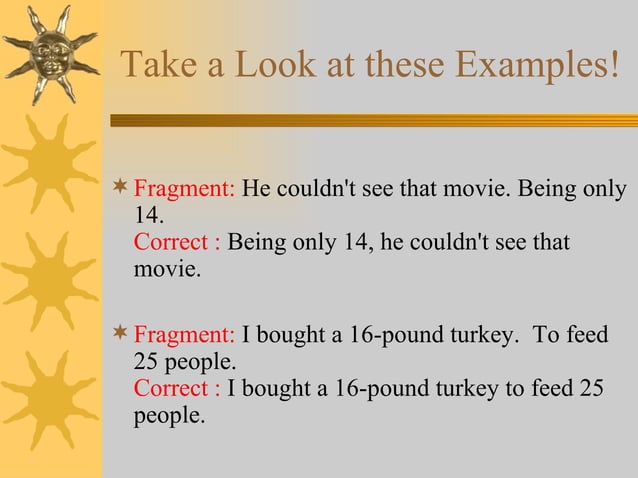 Sentences & fragments | PPT | Travel