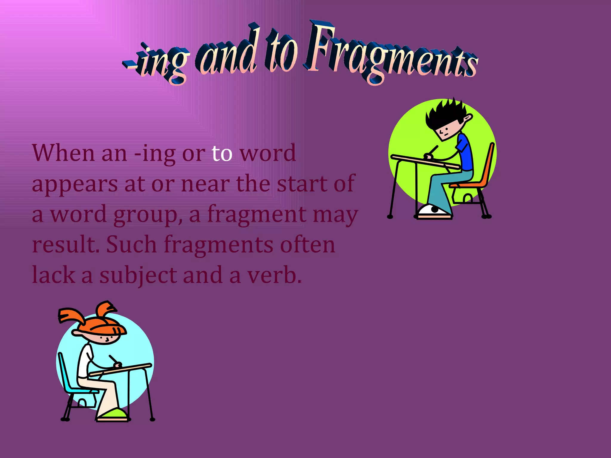 Sentences, fragments, run ons | PPT