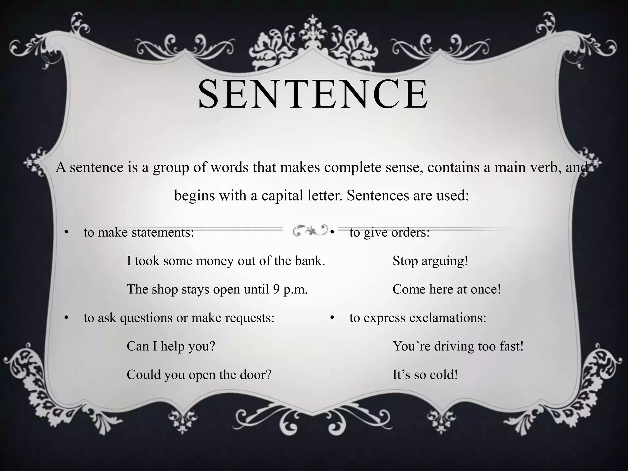 SENTENCE | PPT