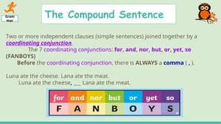Sentence Simple vs Compound sentences grade 3 | PPTX