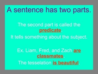 Parts and Types of Sentences | PPT