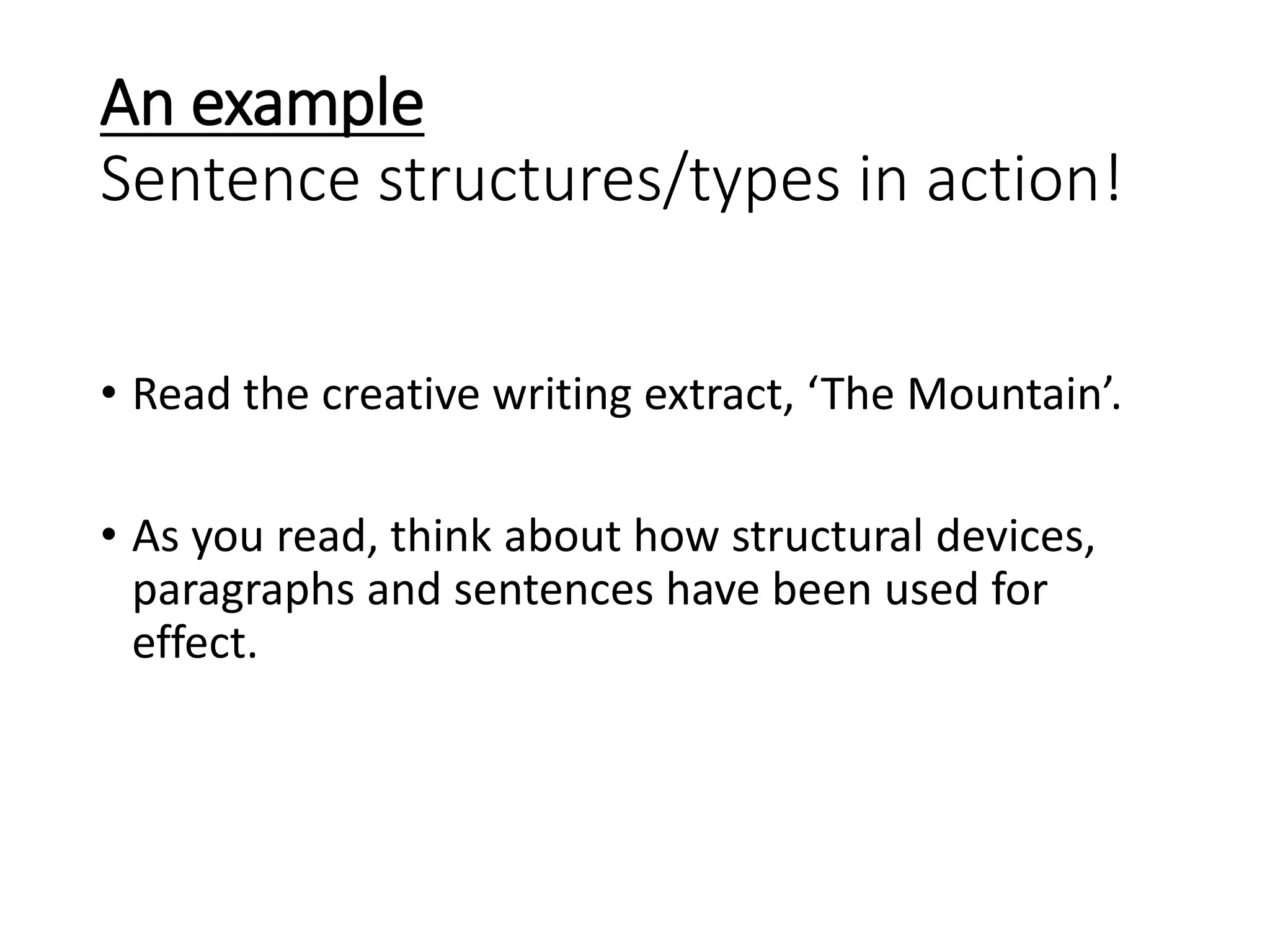 Sentences & structure | PPTX