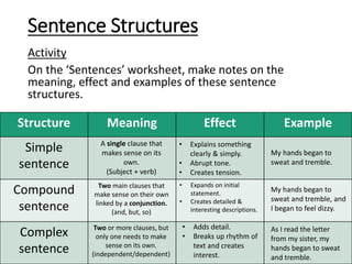 Sentences & structure | PPTX