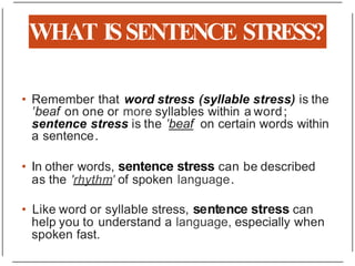 Sentence stress | PPTX