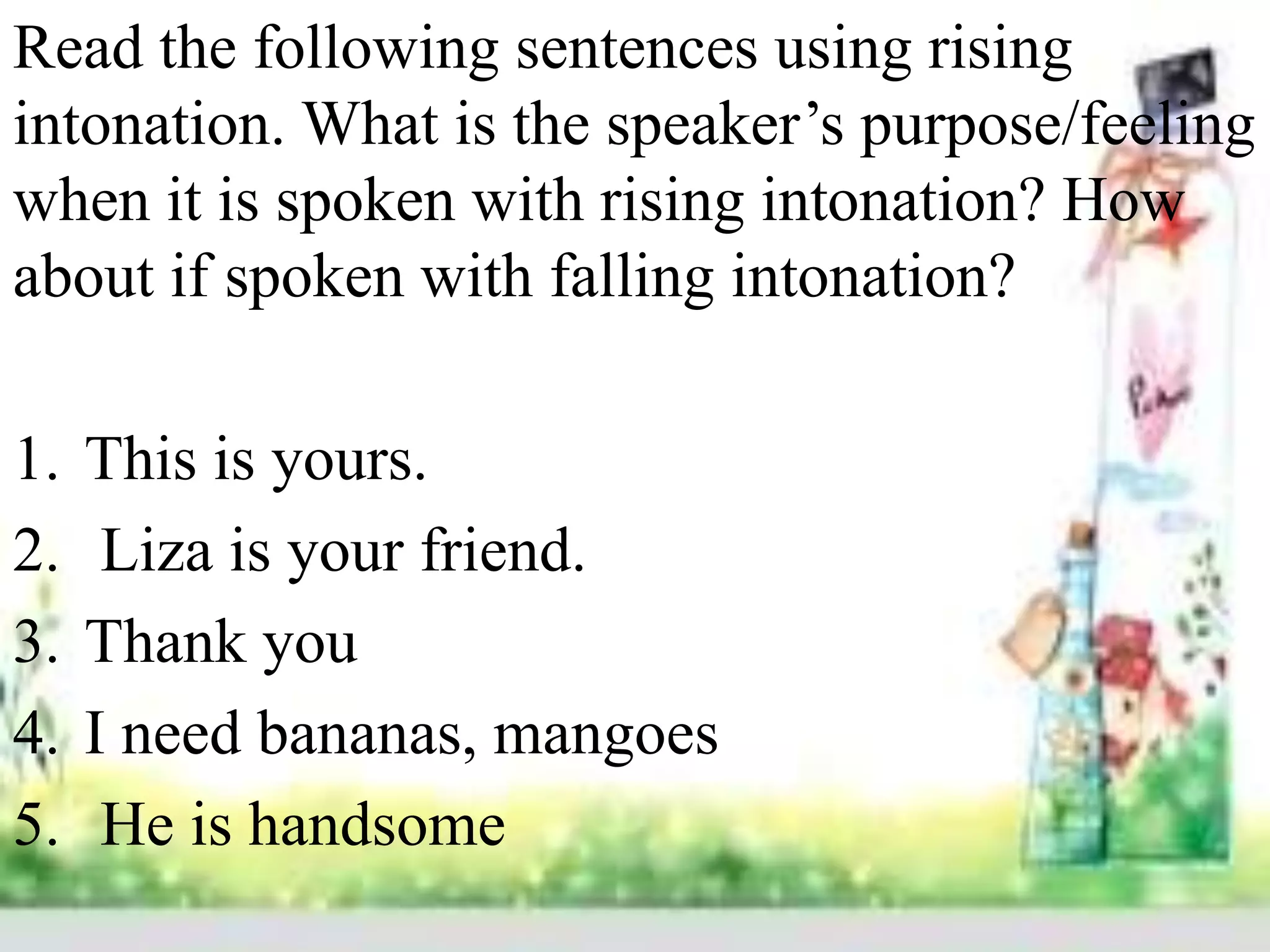 Sentence stress and intonation | PPTX