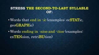 Sentence stress & word stress | PPTX