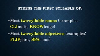 Sentence stress & word stress | PPTX