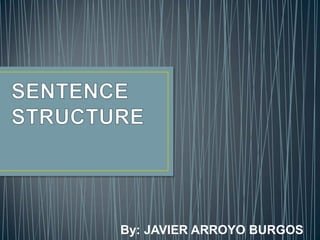 Sentence structure | PPT