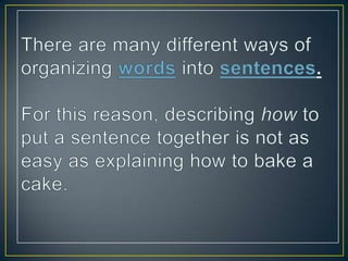 Sentence structure | PPT