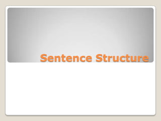 Sentence structure | PPT