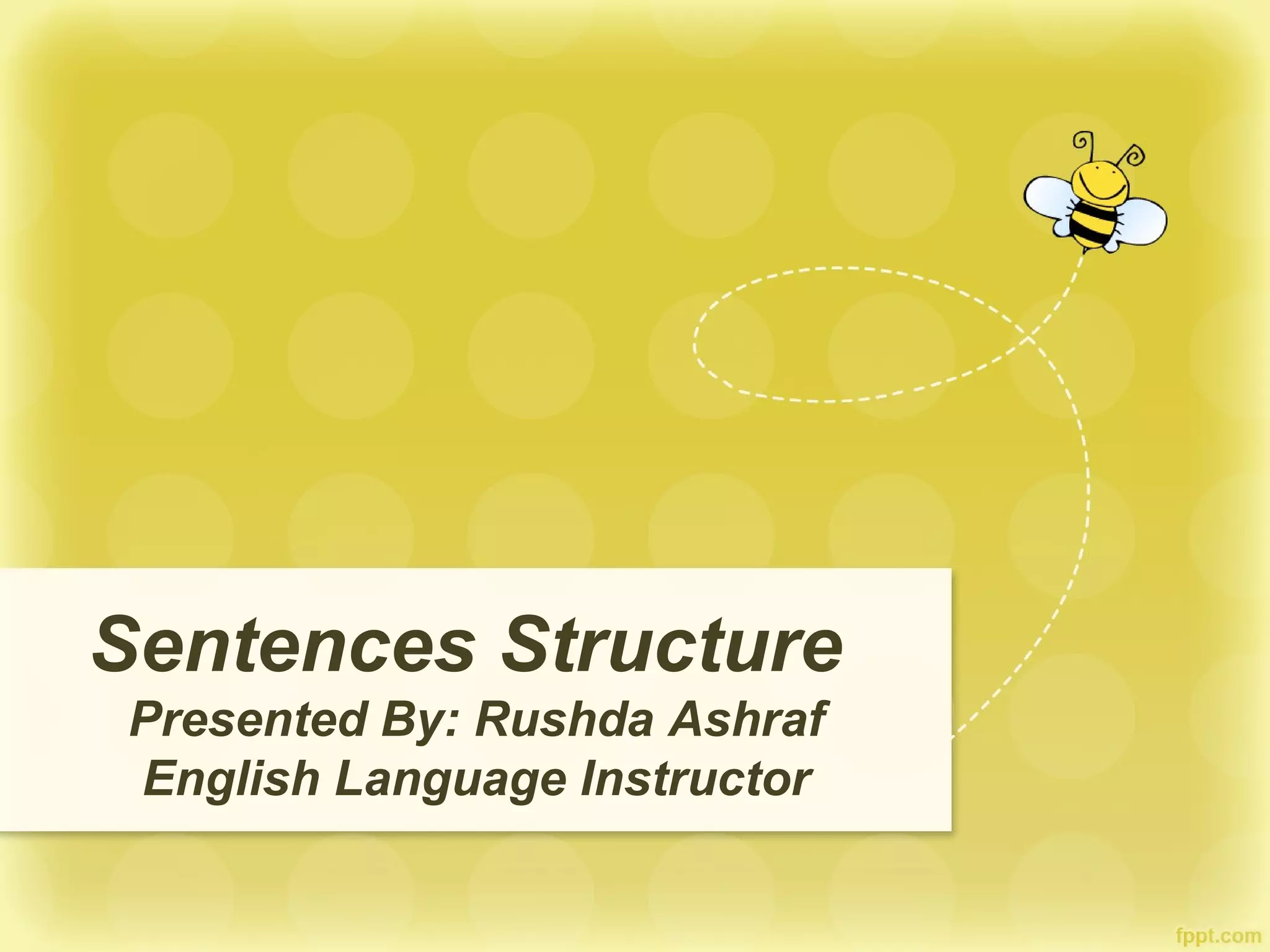 Sentence structure | PPT