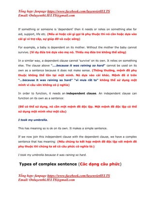 Sentence structure | PDF