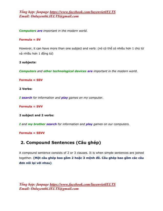 Sentence structure | PDF