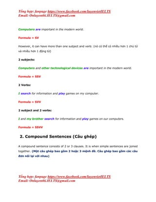 Sentence structure | PDF