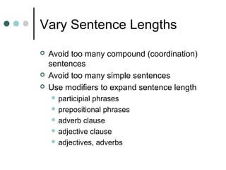 Sentence structure | PPT | Homework and Study | Education