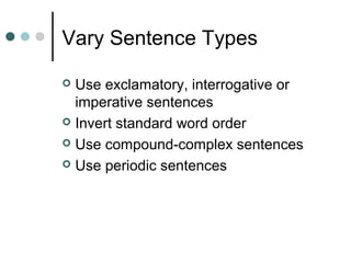 Sentence structure | PPT | Homework and Study | Education