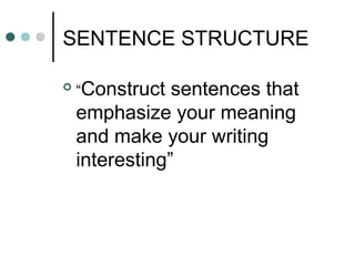 Sentence structure | PPT