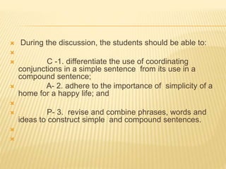 Sentence Structures | PPTX