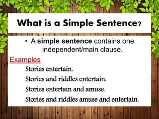 Sentence structure | PPTX