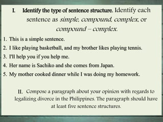 Sentence structure | PPTX