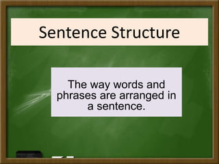Sentence structure | PPTX