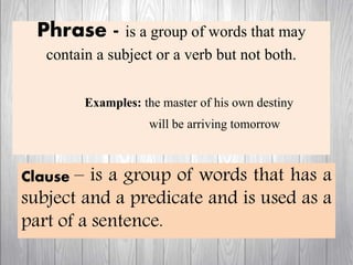 Sentence structure | PPTX