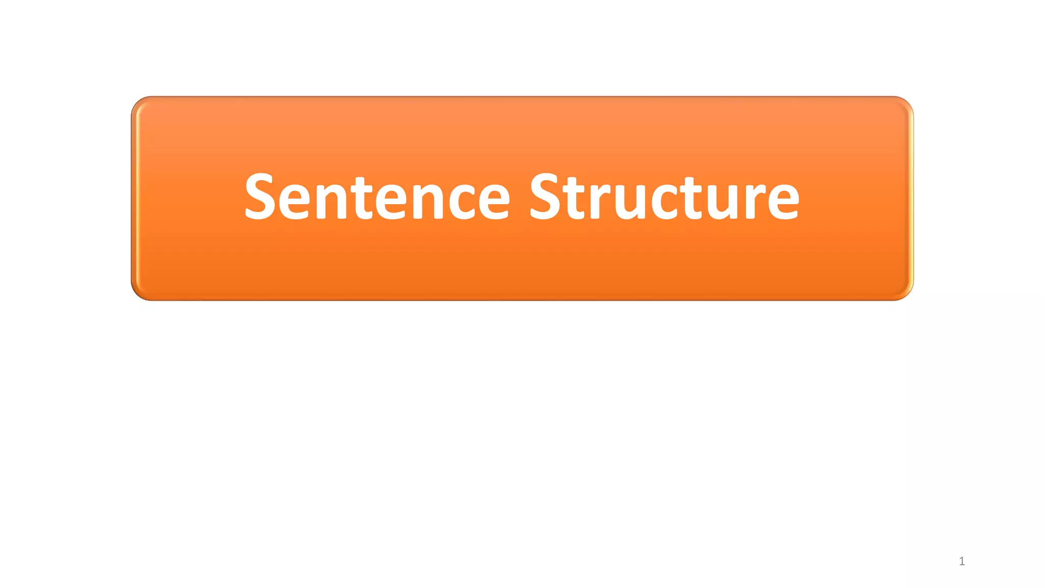 Sentence structure | PPT