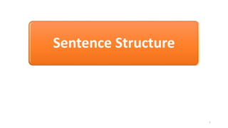 Sentence structure | PPT