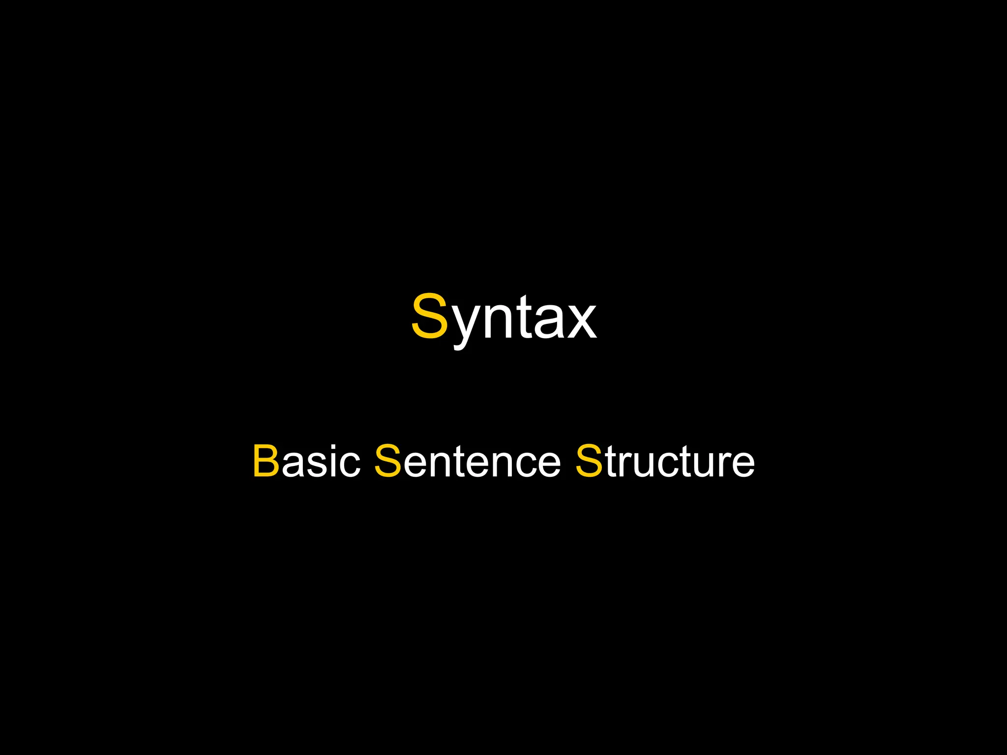 Sentence Structure.ppt