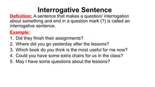 the structure of sentence based on the structure | PPTX