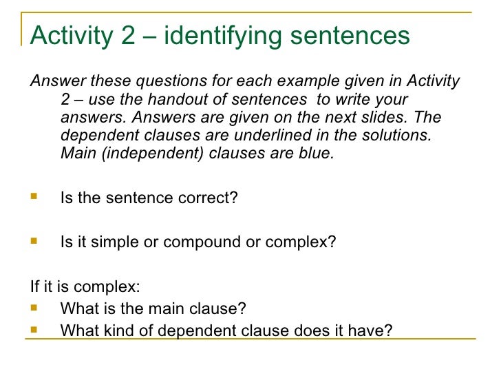Sentence structure 3