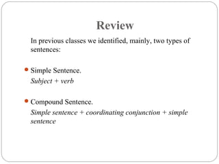 Sentence structure and capitalization | PPT