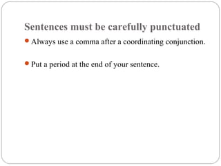 Sentence structure and capitalization | PPT