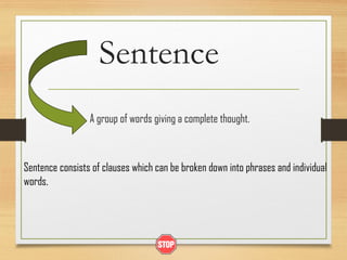 Sentence structure and conjunction .ppt