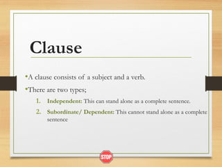 Sentence structure and conjunction .ppt