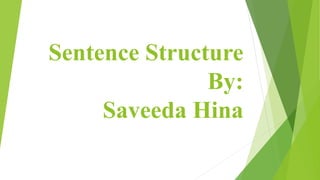 Sentence structure | PPTX | Programming Languages | Computing