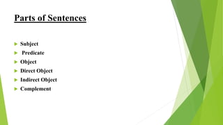 Sentence structure | PPTX | Programming Languages | Computing