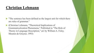 Sentence structure | PPTX | Programming Languages | Computing