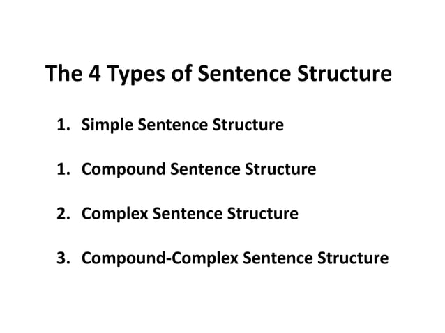 sentence structure part 1 | PPT