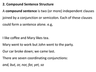 sentence structure part 1 | PPT