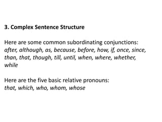 sentence structure part 1 | PPT