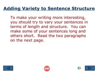 Sentence Structure Ppt | PPT