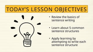 Sentence Structure Practice Presentation in Green and Yellow Doodle ...