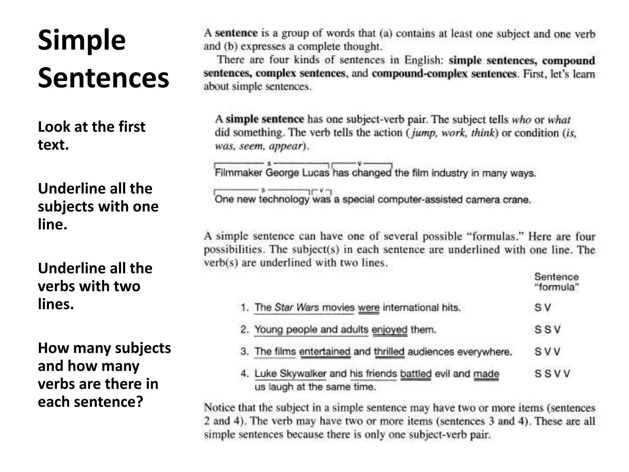 Sentence structure presentation | PPTX