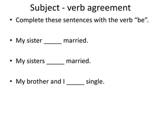 Sentence structure presentation | PPTX