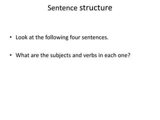 Sentence structure presentation | PPTX
