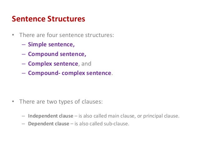 Sentence structures