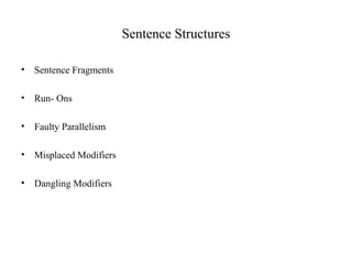 Sentence structures | PPT